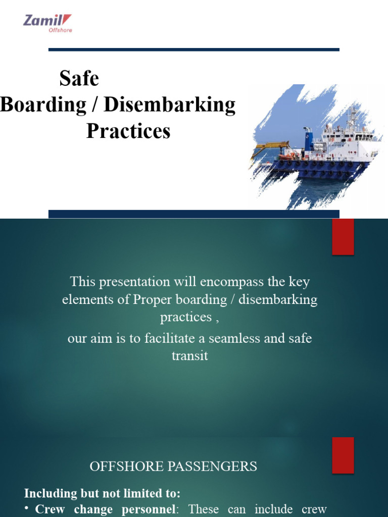 Safe Boarding Disembarking Practices | PDF