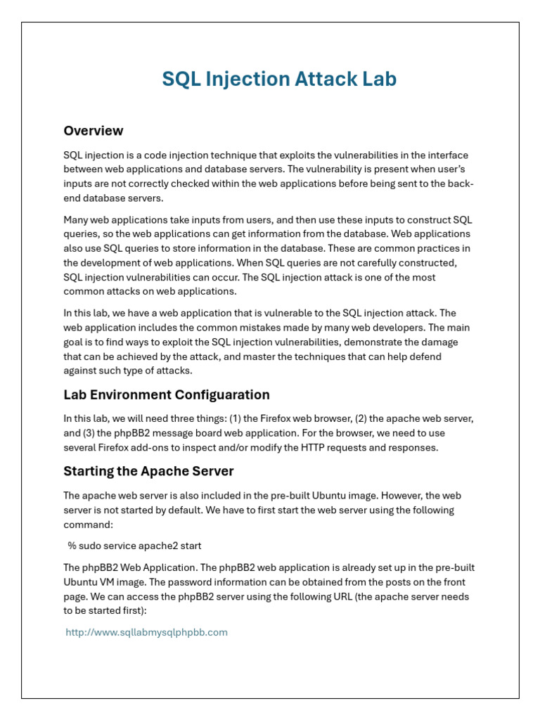 SQL Injection Attack Lab (TASK-4) Sai Ram | PDF | World Wide Web | Internet & Web