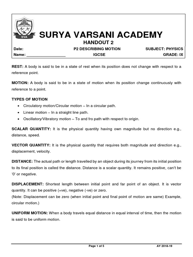 411677457-p2-Describing-Motion | PDF | Acceleration | Velocity