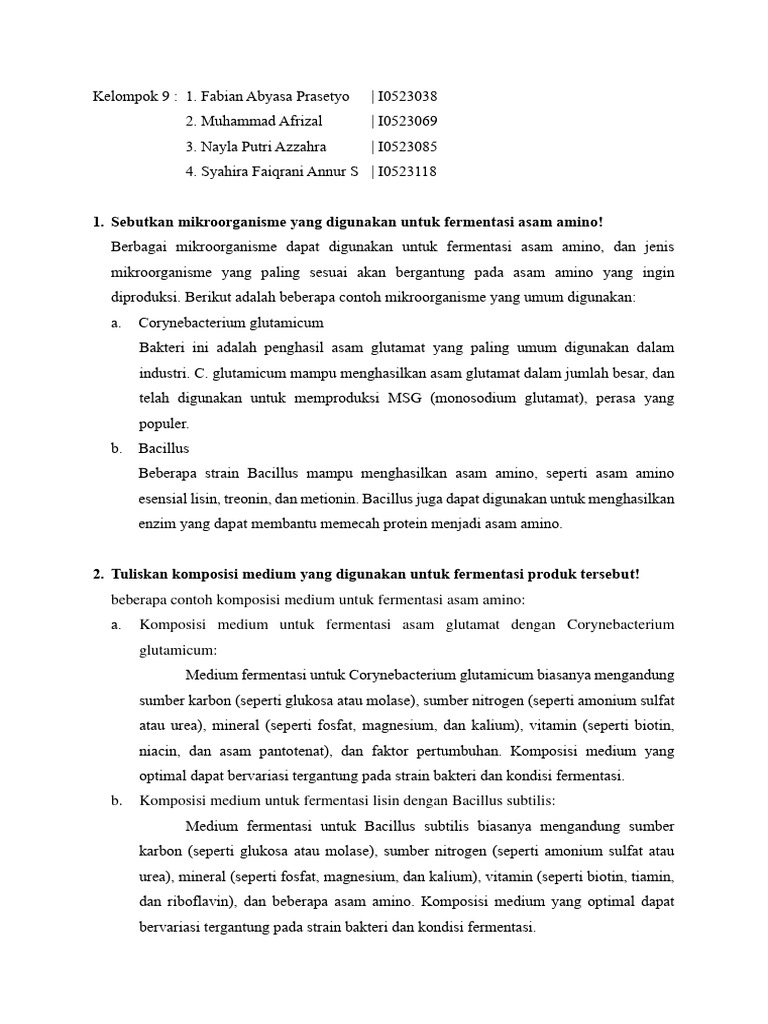 Tugas 3 - Mikrobiologi - Kelompok 9 | PDF | Teknologi & Rekayasa