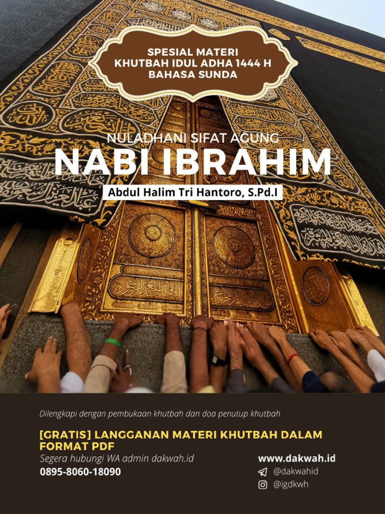 Khutbah Idul Adha Bahasa Jawa 1444 H Juni 23 Nuladhani Sifat Agung Nabi Ibrahim Dakwah Id | PDF