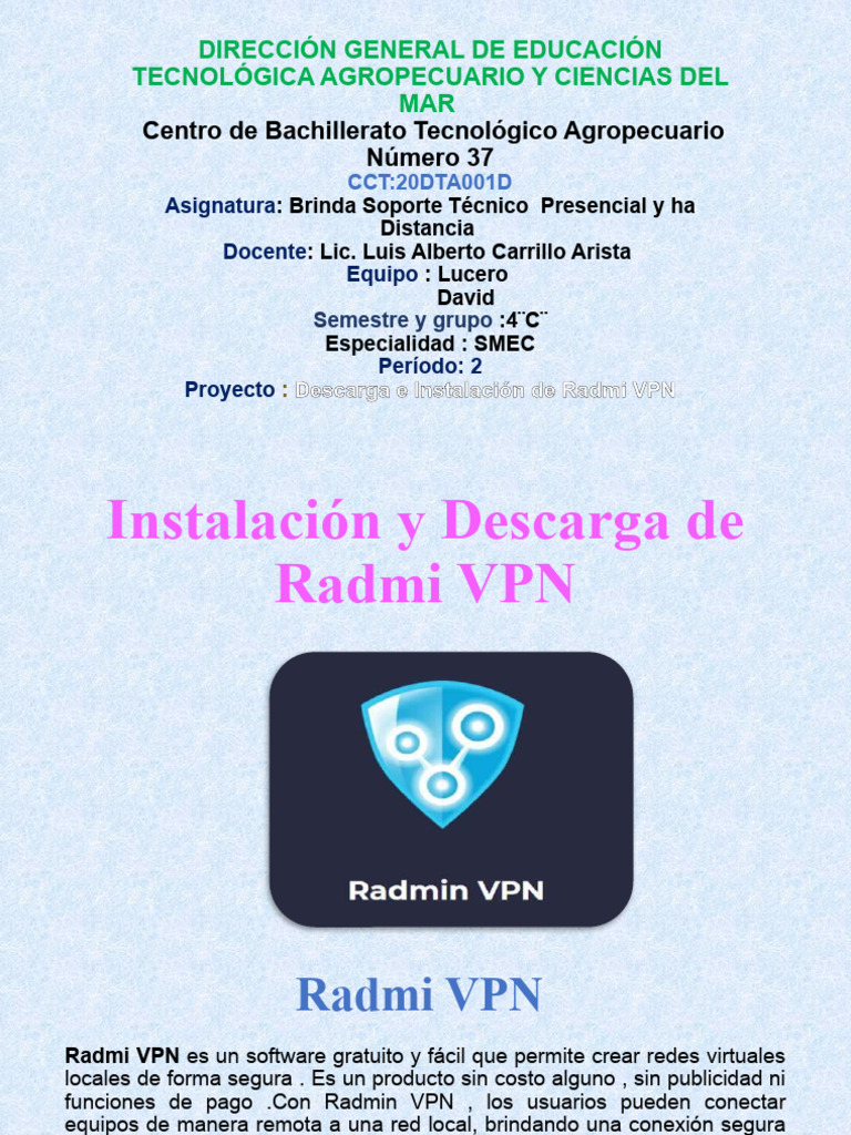Descarga e Instalacion Del Programa Radmi VPN (1) Verso | PDF | Red ...