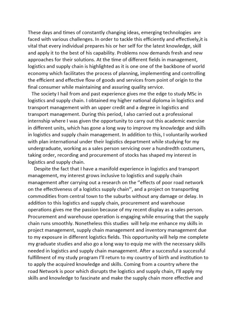 Sop Pdf Logistics Supply Chain