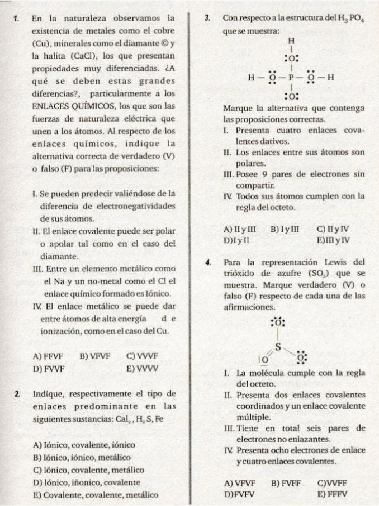 Enlace Químico Pdf