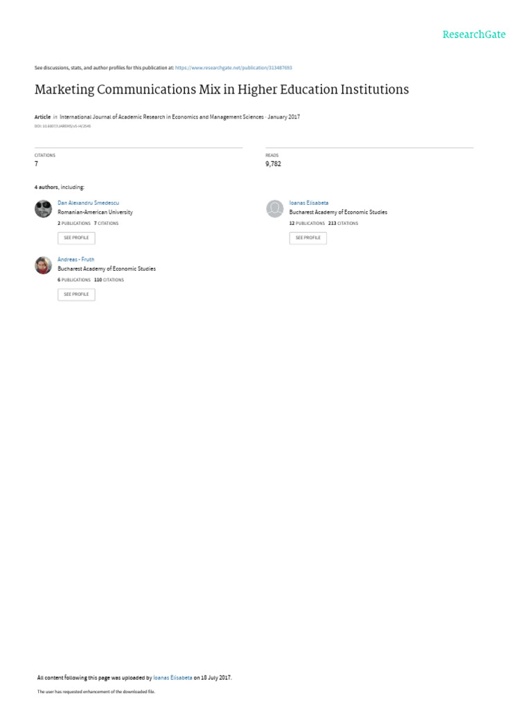 Marketing Mix for Higher Education | PDF | Marketing Communications ...