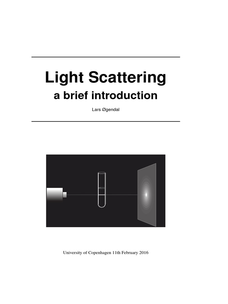 Light Scattering Principle | PDF | Scattering | Light