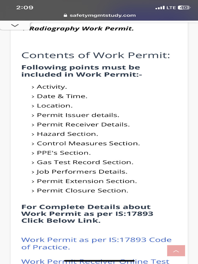 Work Permit | PDF