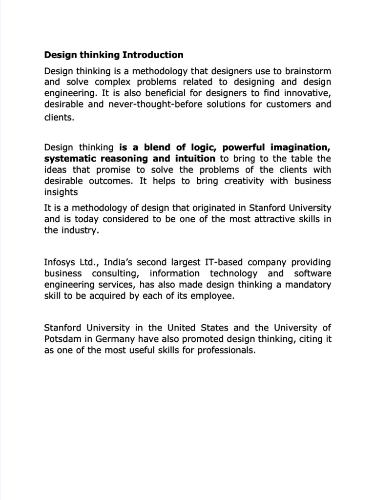 PDF Notes of Design Thinking | PDF | Social Science