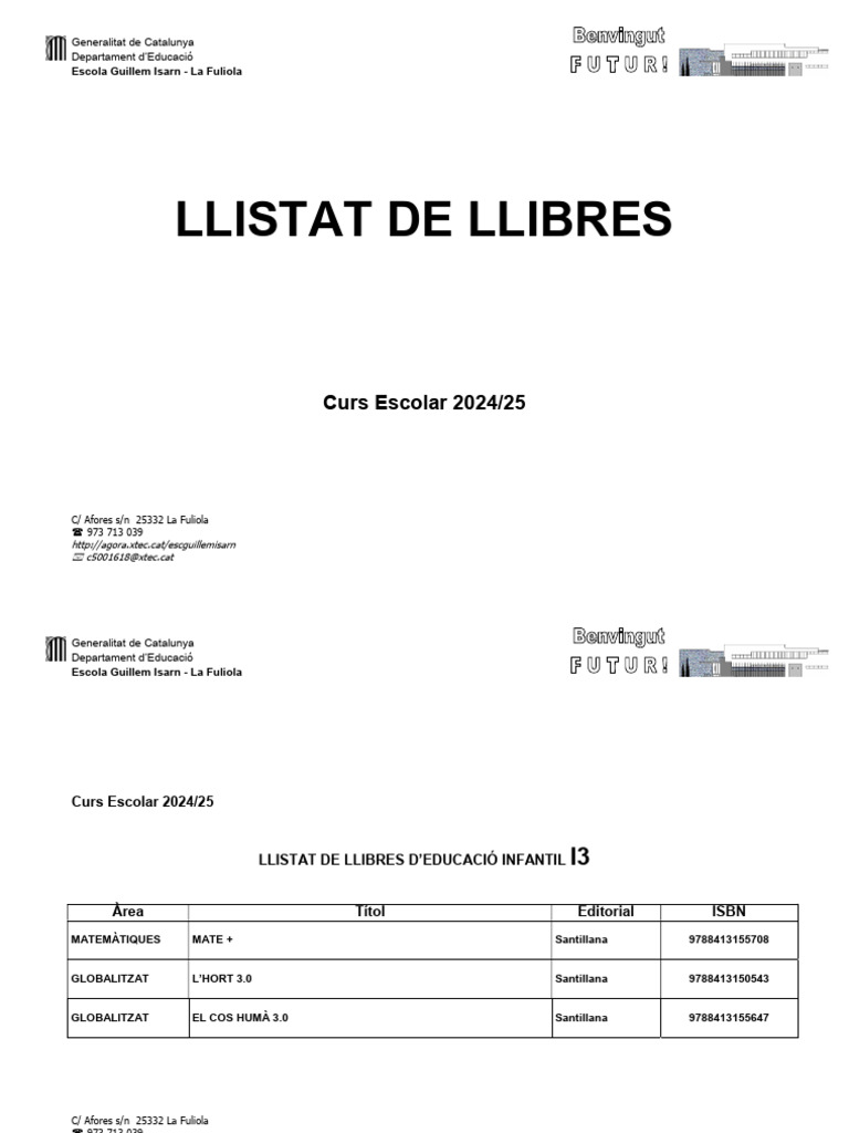 LLibres 2024-2025 | PDF