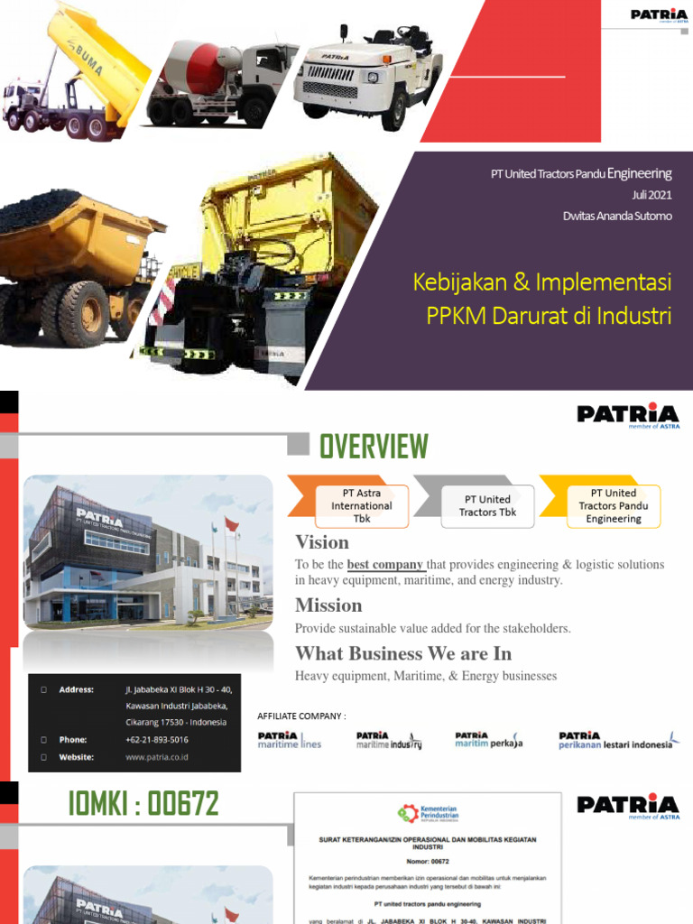 Kebijakan PPKM Darurat di UTPE | PDF