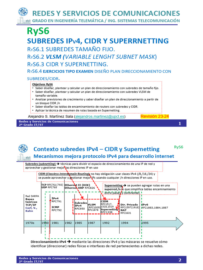 Subredes IPv4: CIDR y Supernetting | PDF | Dirección IP | Internet