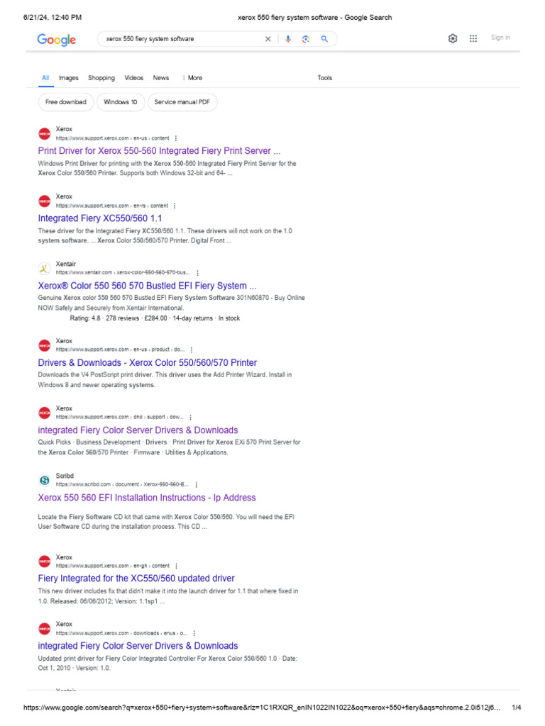 Xerox 550 Fiery System Software | PDF | Printer (Computing) | Computer ...