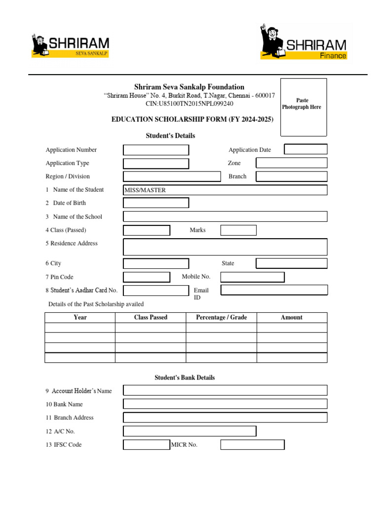 Esp Application Form Fy 24-25 | PDF