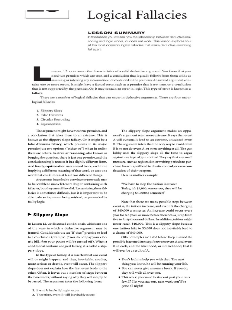 Fallacies Added Material | PDF