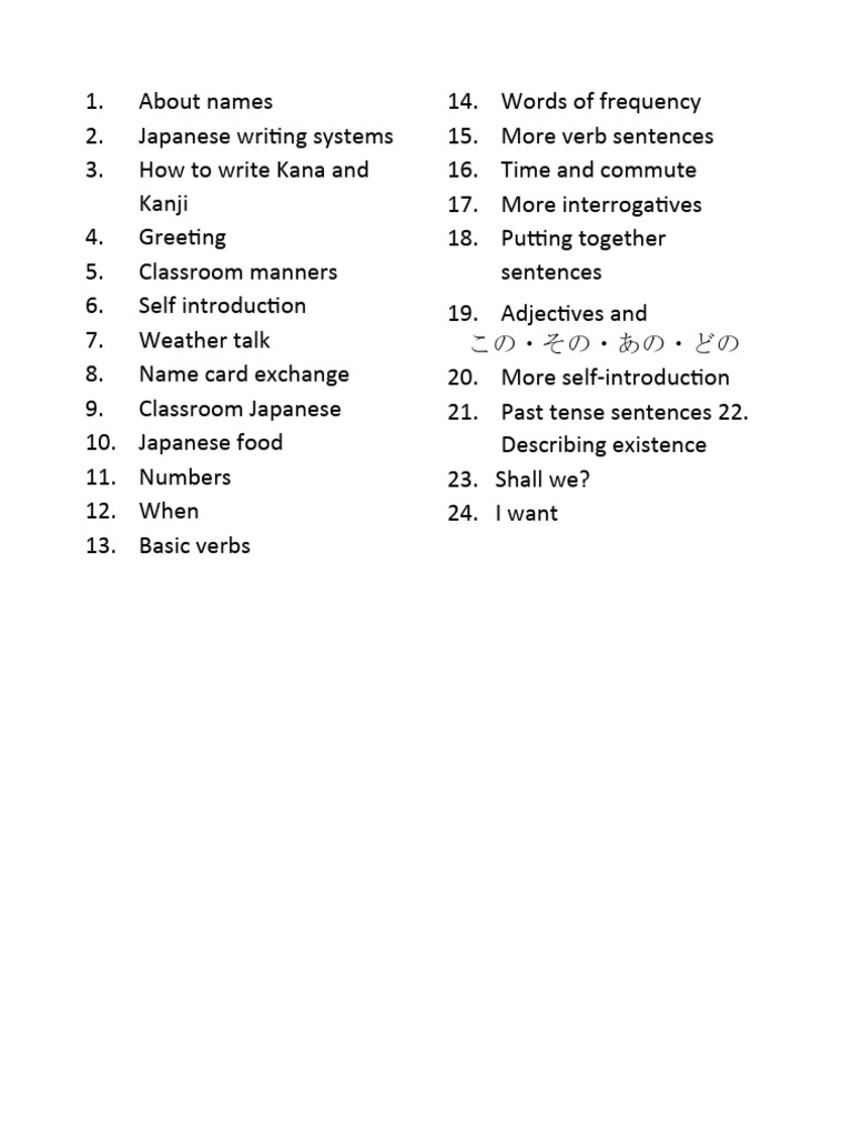 First Year Japanese I (Presentation) Author Yoko Sato | PDF | Kanji ...