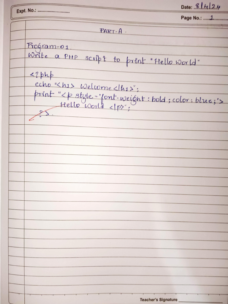 PHP Record | PDF PHP Record | PDF