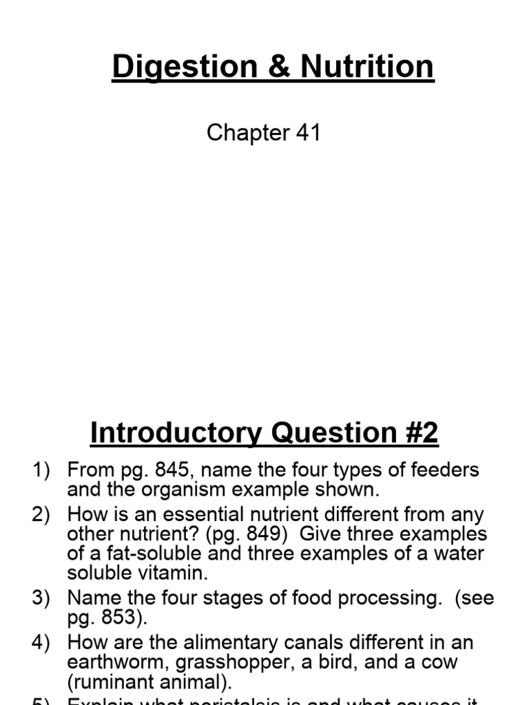 Digestion and Nutrition Overview | PDF | Gastrointestinal Tract | Stomach