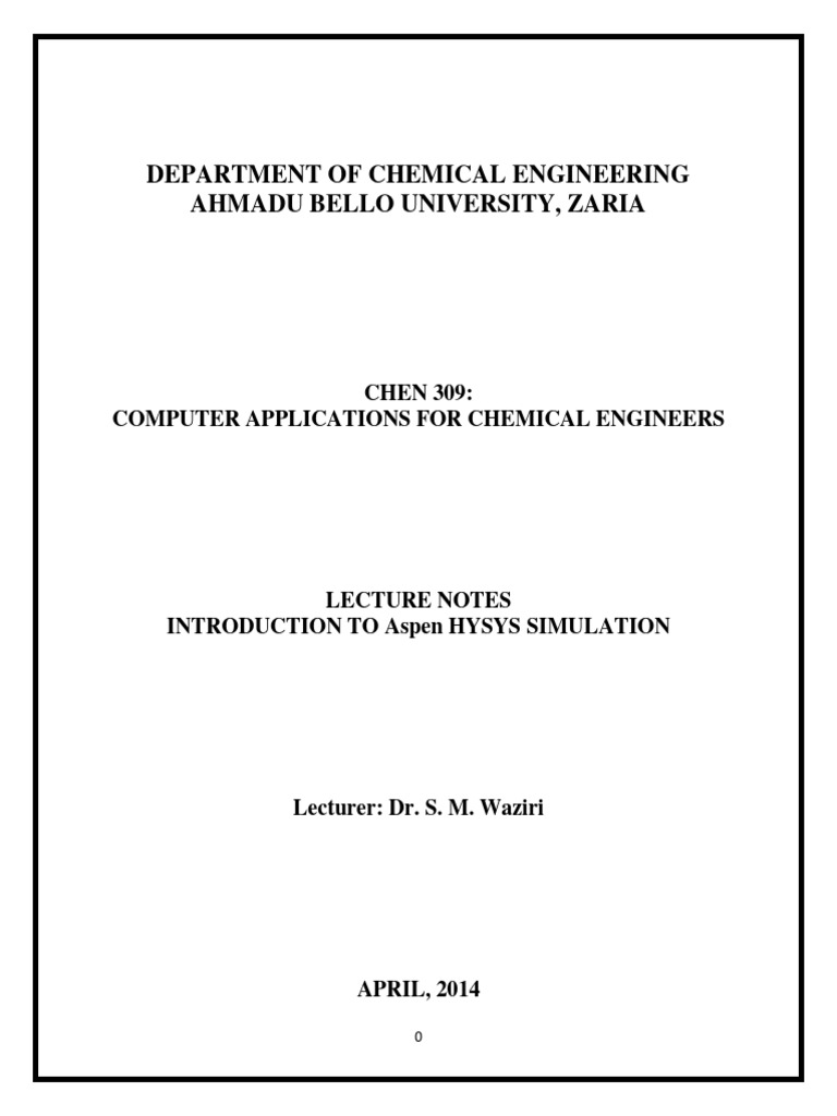 Aspen HYSYS Simulation Overview | PDF | Distillation | Simulation