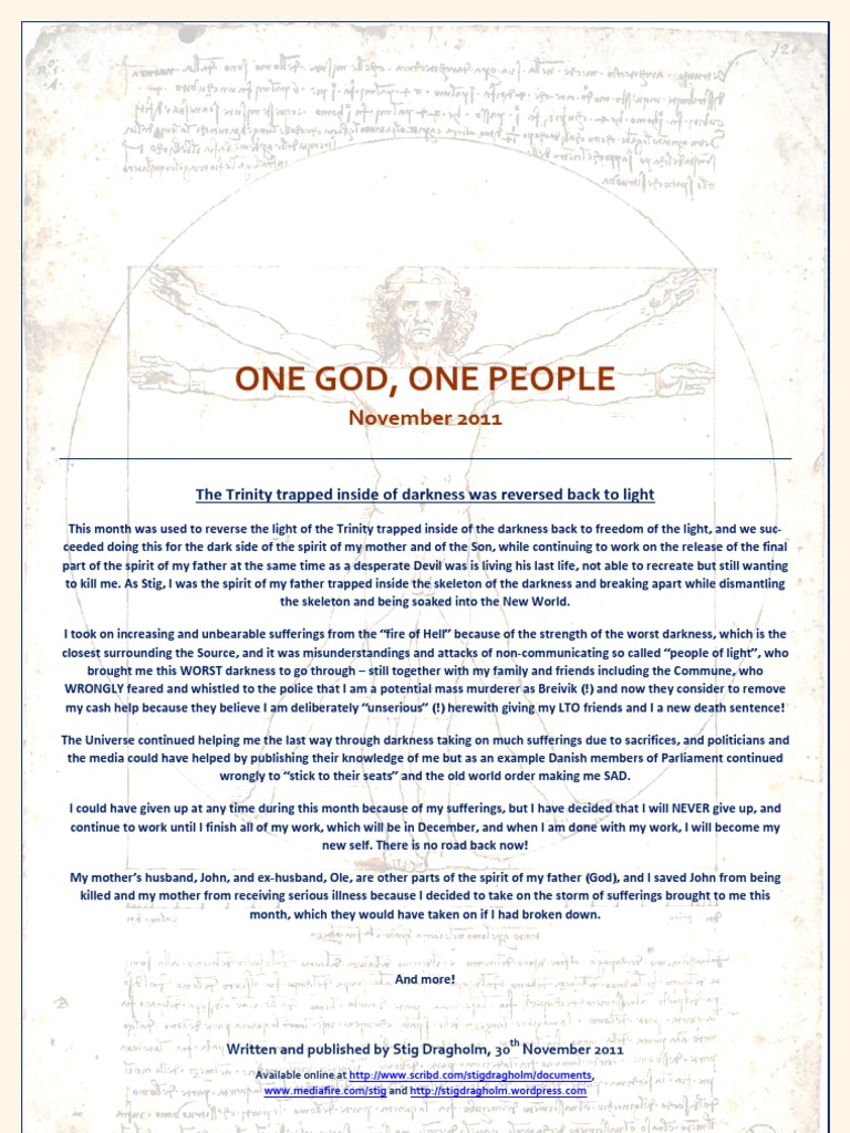 One God One People November 2011 | PDF | Dream | Devil