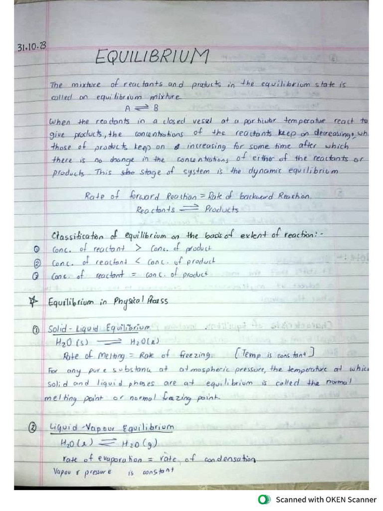 Equilibrium Notes | PDF