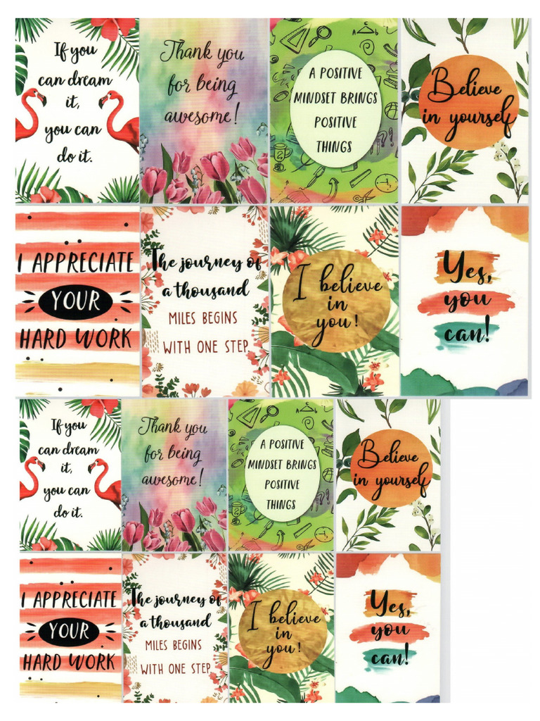 Motivational Cards | PDF
