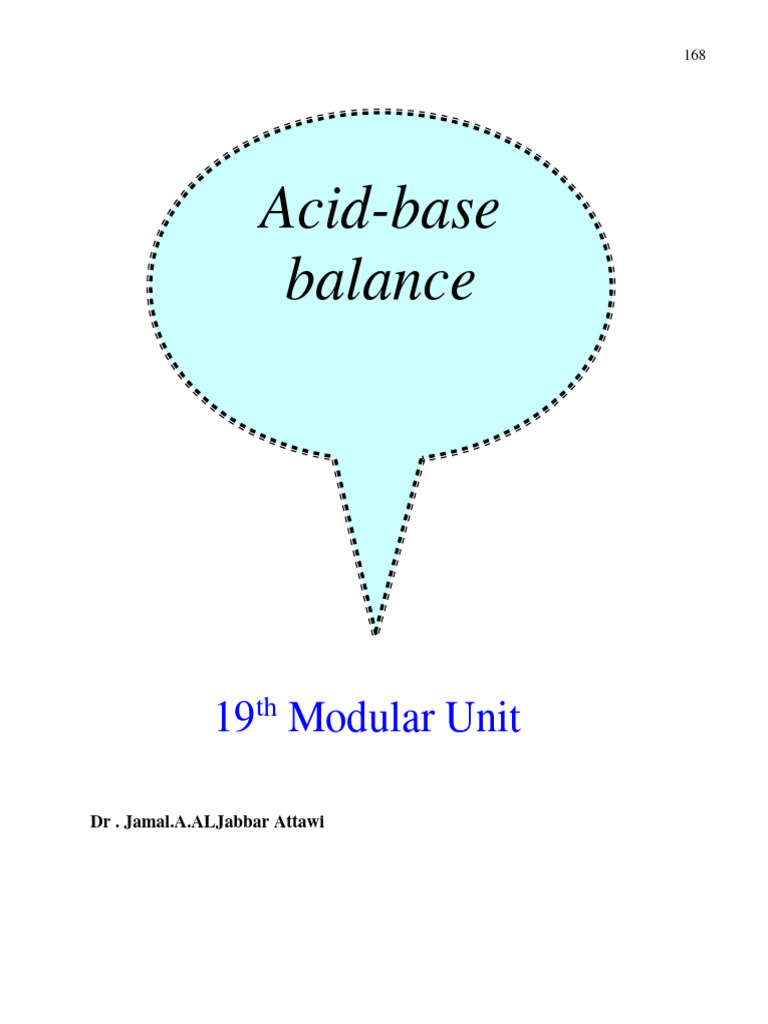Ch.19 - Acid-Base Balance | PDF | Buffer Solution | Ph
