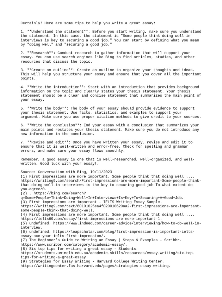 Essay Tips | PDF | Essays | Human Communication