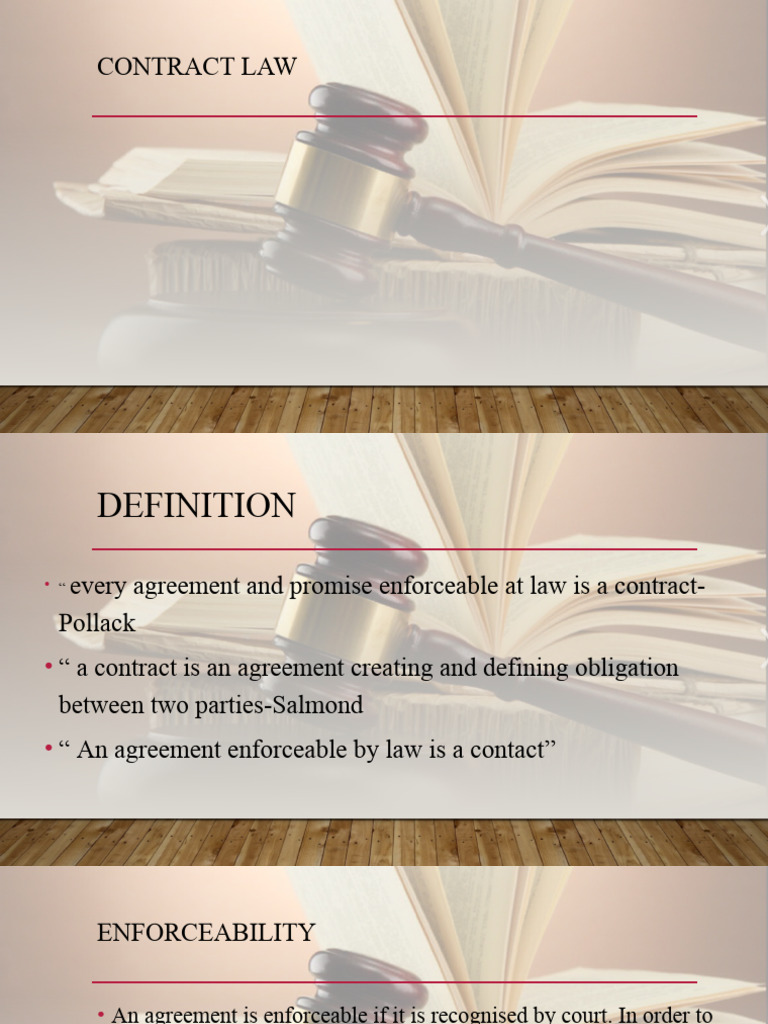 Law Lecture Contract Law | PDF | Offer And Acceptance | Consideration