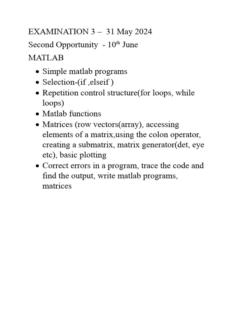 Examination 3 - Scope | PDF