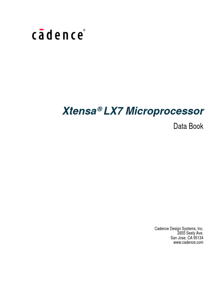 Xtensa Lx7 Data Book | Download Free PDF | Cpu Cache | Central Processing Unit