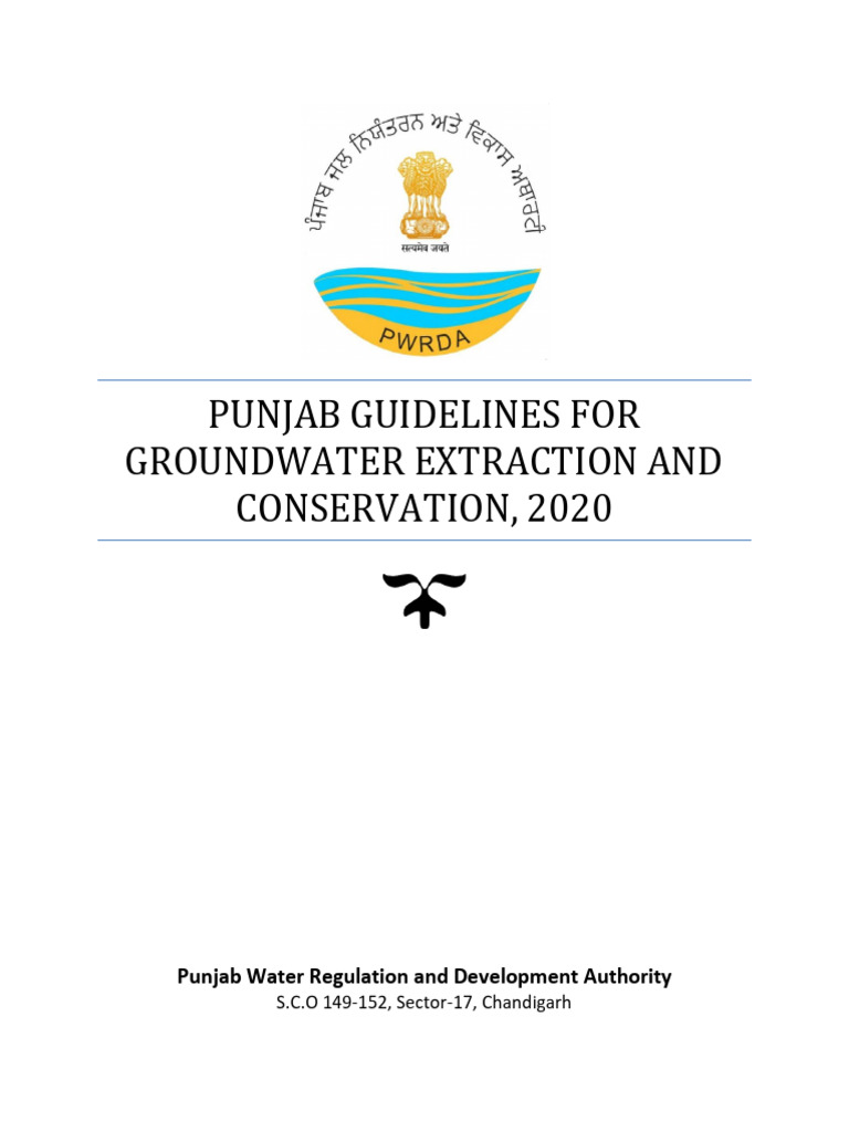 Punjab Groundwater Guidelines 2020 | PDF | Water Conservation ...