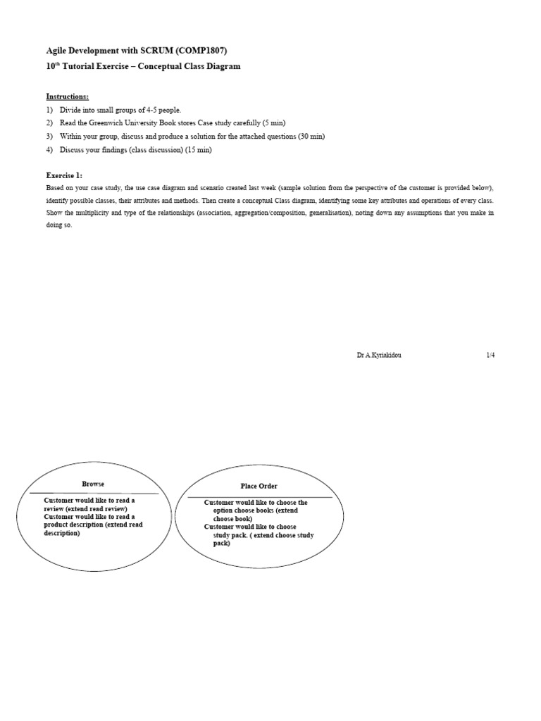 Conceptual Class Diagram Exercise | PDF | Use Case | Receipt