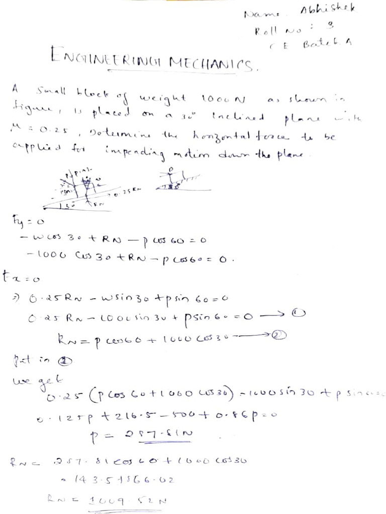 Mechanics Lecture Notes | PDF