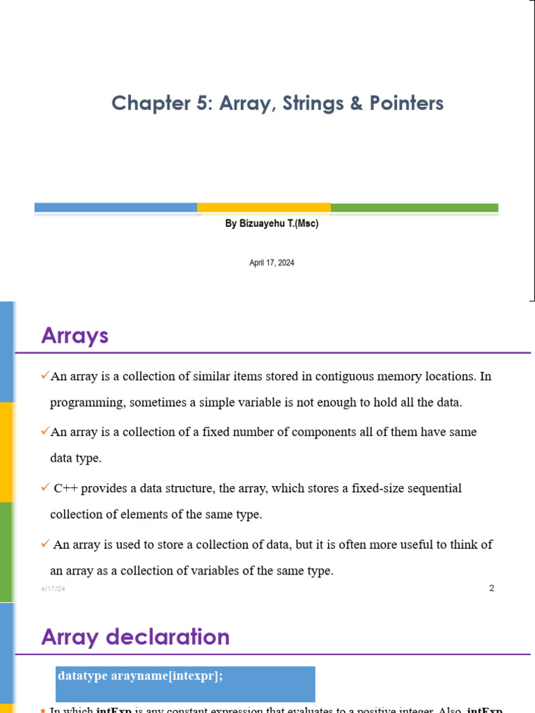Chapter 5 Finall Pdf String Computer Science Pointer Computer Programming