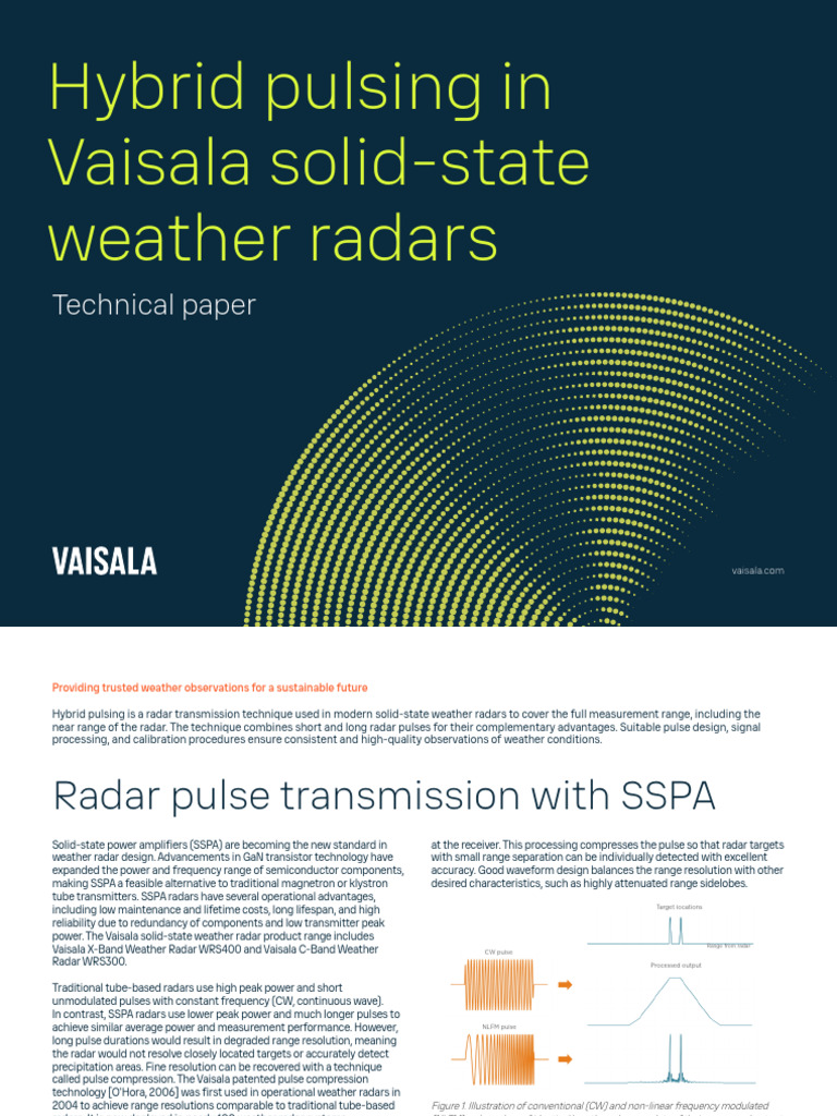 Hybrid Pulsing in Vaisala SSPA Radars | PDF | Radar | Calibration
