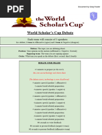 WSC 2025 Senior Collaborative Writing Prompts | PDF