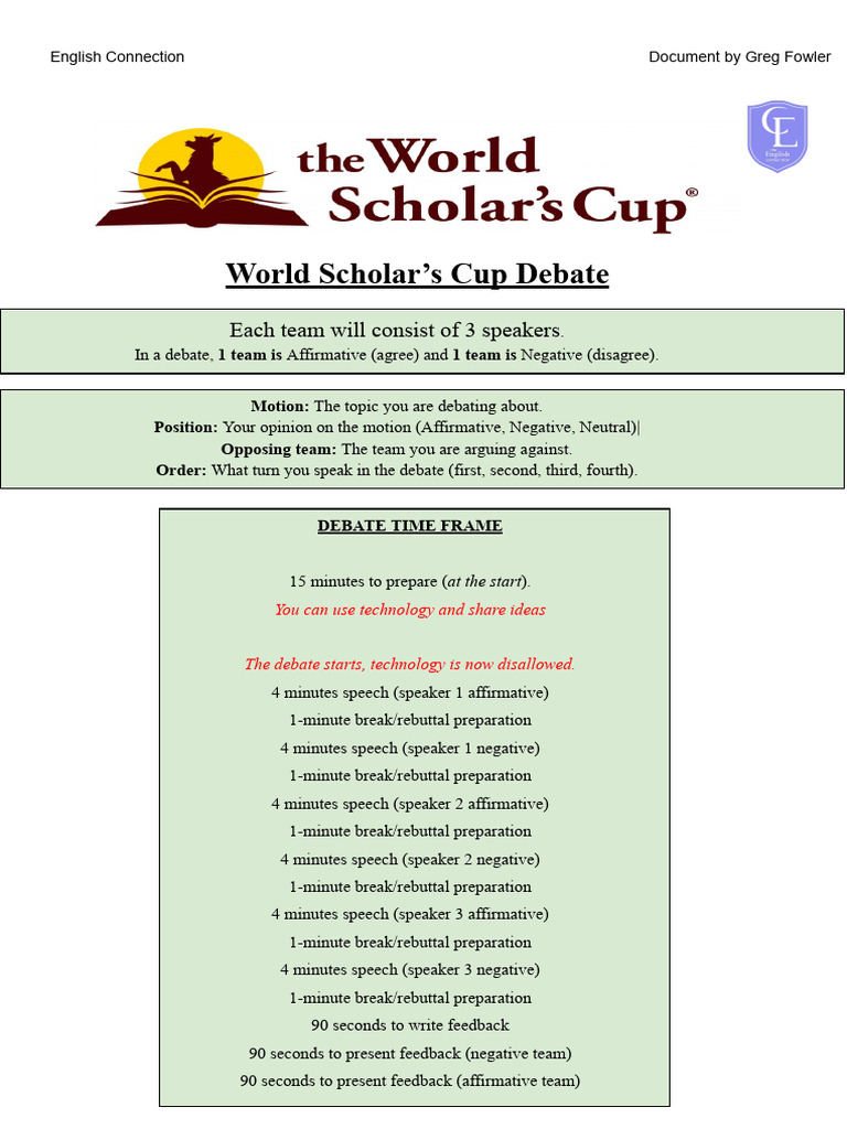 WSC Debate | PDF | Reason