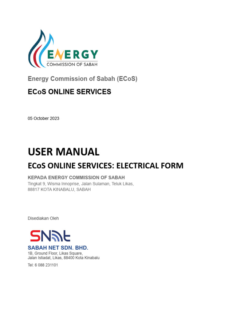 User Guide - Manual For ECoS Electrical Form (English) | PDF | Icon ...