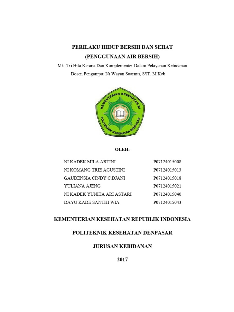 Kelompok Penggunaan Air Sehat PHBS | PDF