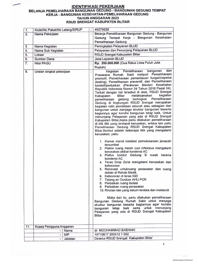 IP Pemeliharaan Gedung | PDF