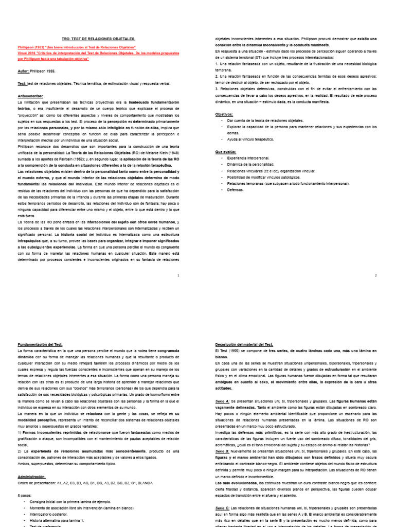 7 Tecnicas Proyectivas Verbales Tematicas - Docx - Documentos de Google | PDF | Conceptos ...