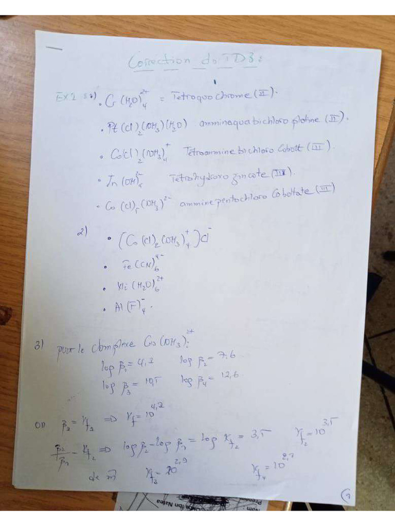TD3 Compléxation | PDF