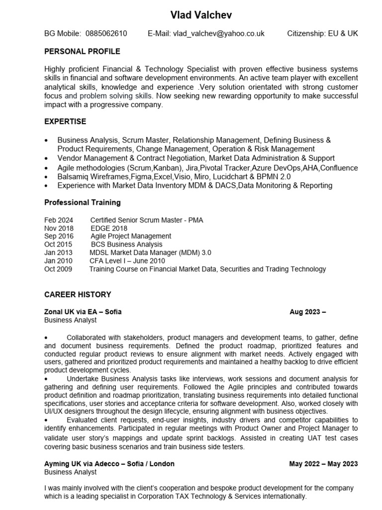 V Valchev BG 2024 | PDF | Scrum (Software Development) | Information ...