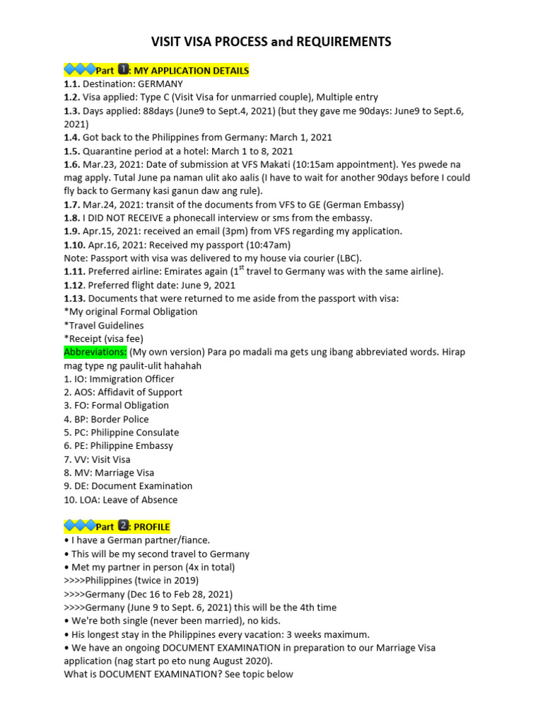 Topic 4 - Visit Visa Process and Requirements | Download Free PDF ...
