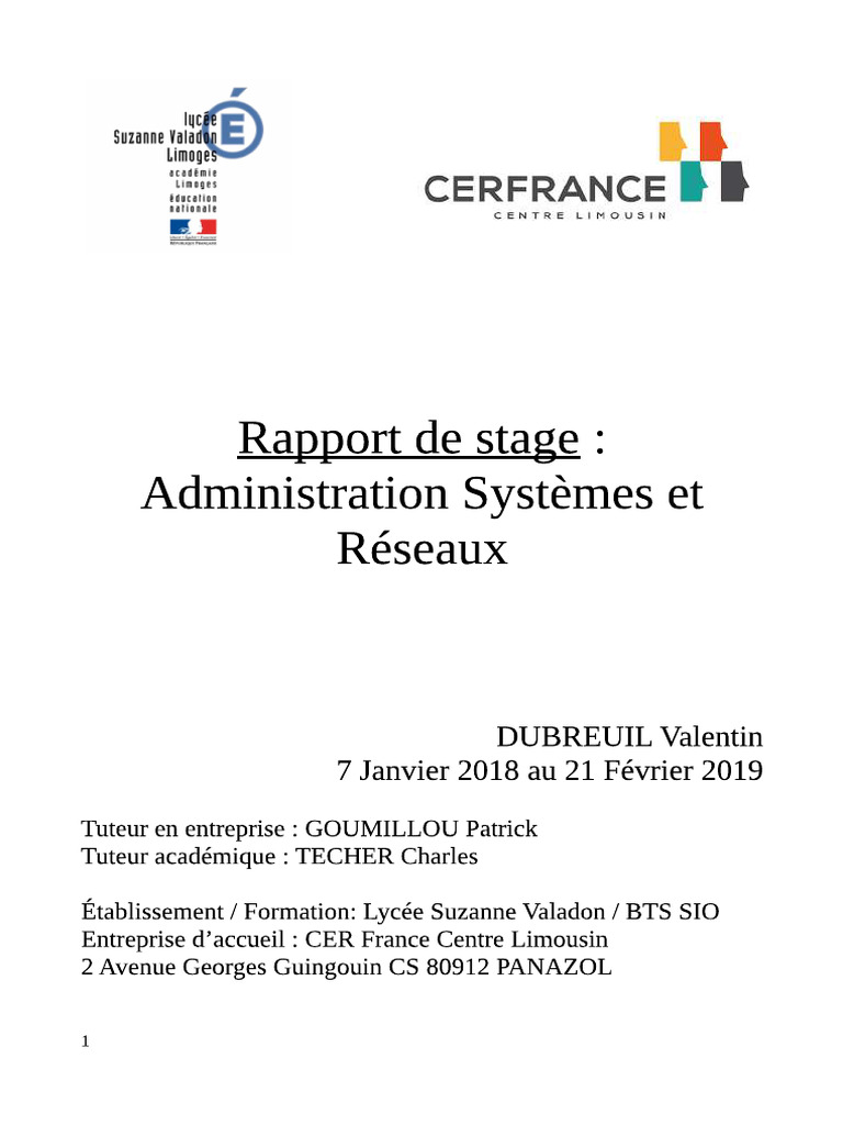 Administration Systèmes Et Reseaux | PDF