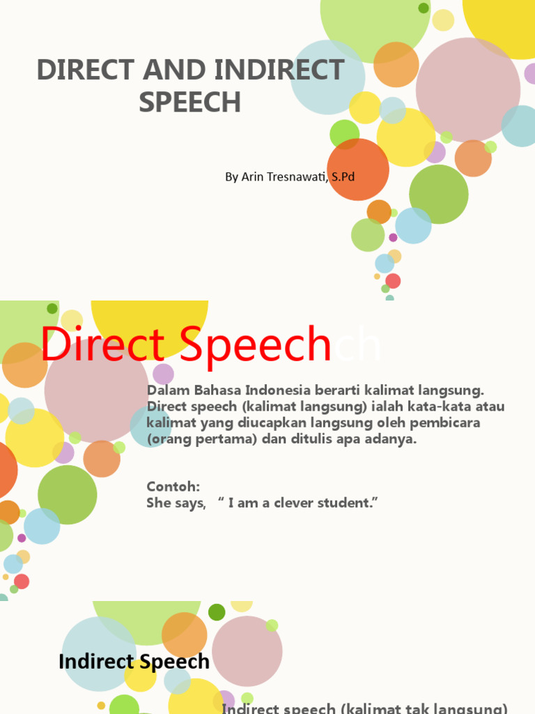 Direct Speech | PDF