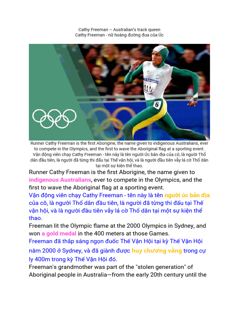 Cathy Freeman - Australian's Track Queen | PDF