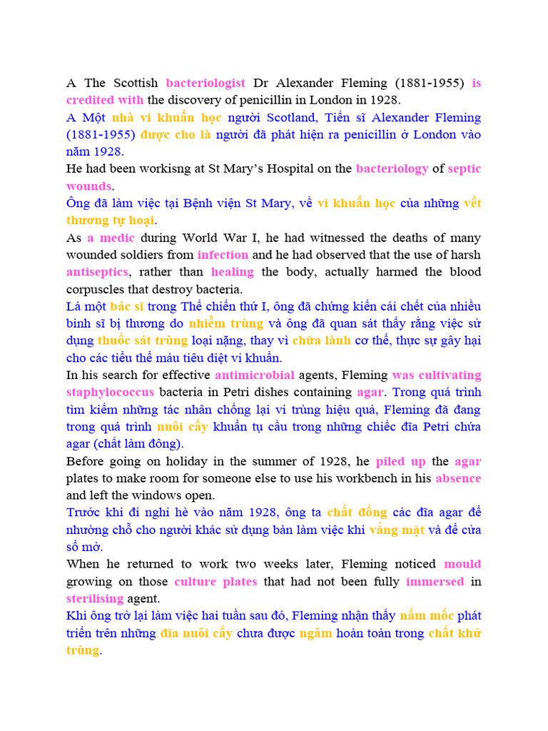 The Discovery of Penicillin | PDF