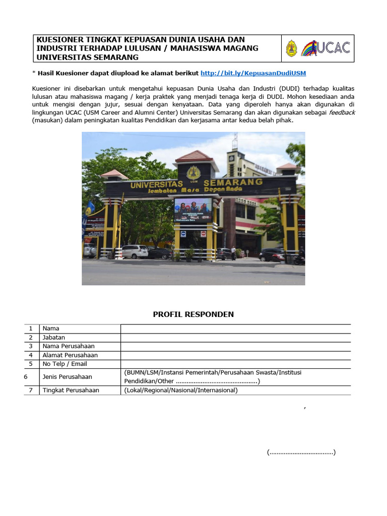 KUESIONER DUDI UCAC Terbaru 2022 Update | PDF