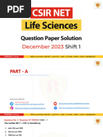 CSIR NET Life Sciences Question Paper Solution - June 2024 Shift - 1 PDF | PDF | Primer ...